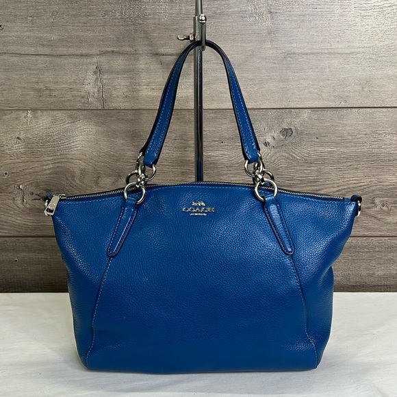 Coach | Bags | Coach Crossbody Kelsey F28993 Small Royal Blue Satchel ...